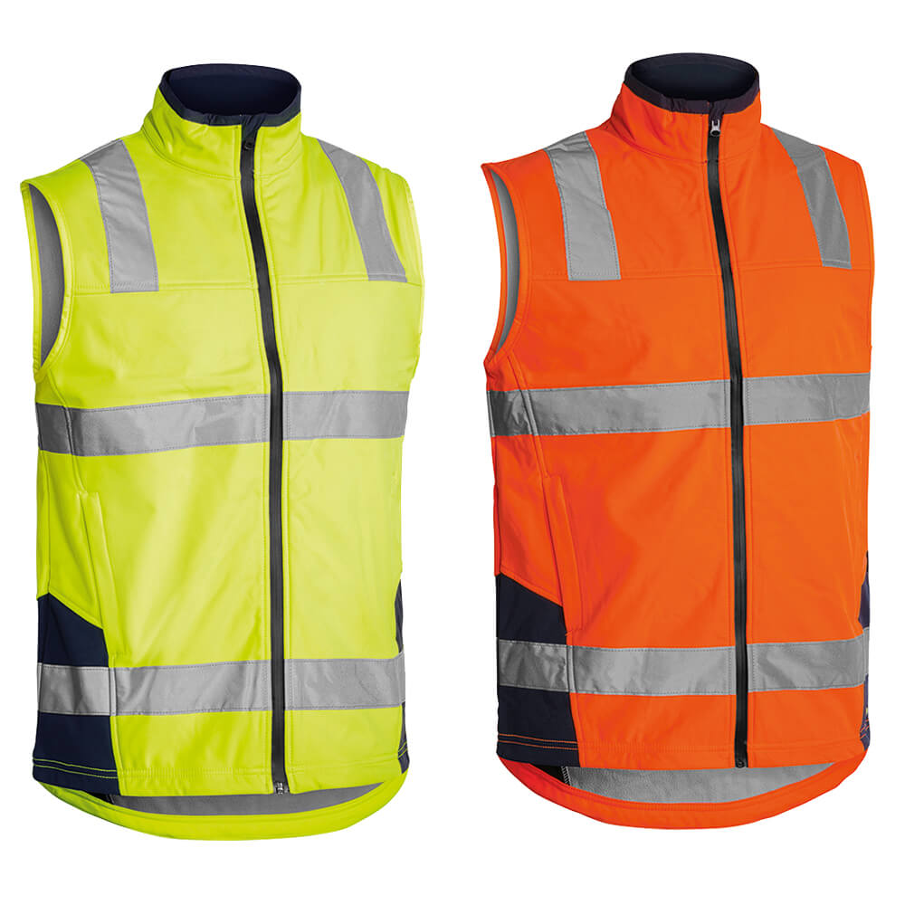 Bisley BV0348T Hi-Vis Taped Soft Shell Vest – Worklocker Toowoomba